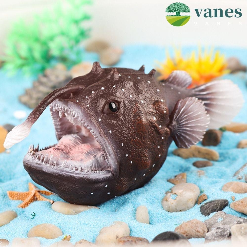 NAESV Mini Angler Fish Figure, Simulation Ocean Animal Educational ...