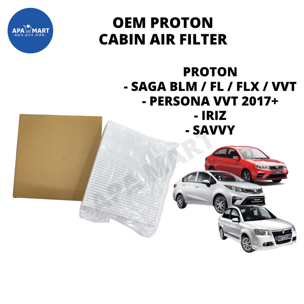 PROTON OEM Cabin Air Filter for Proton Saga BLM FL FLX VVT / Persona ...