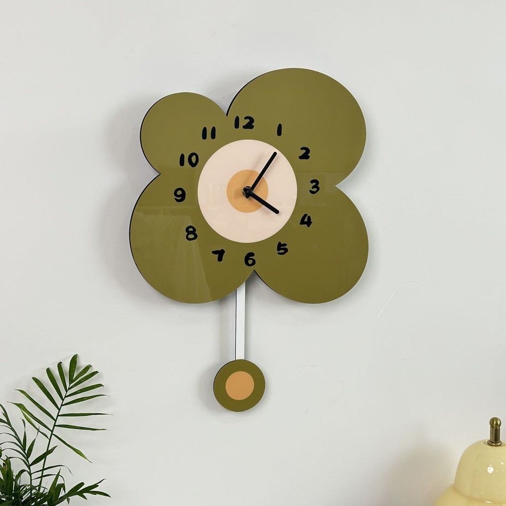 Spot goods digital clock muji clock jam loceng Jam dinding ayunan bunga ...