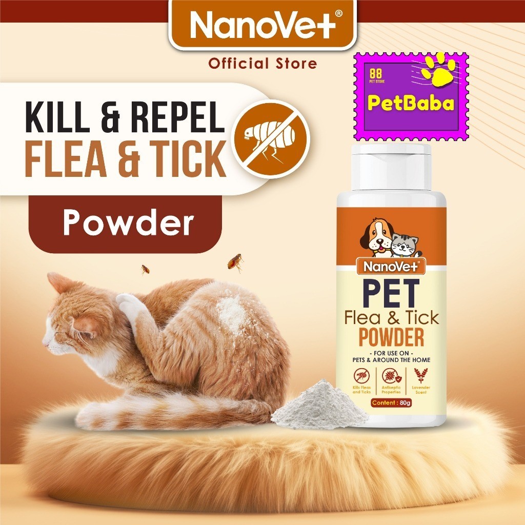 Nanovet® Pet Flea & Tick Powder (80gm) | Shopee Malaysia