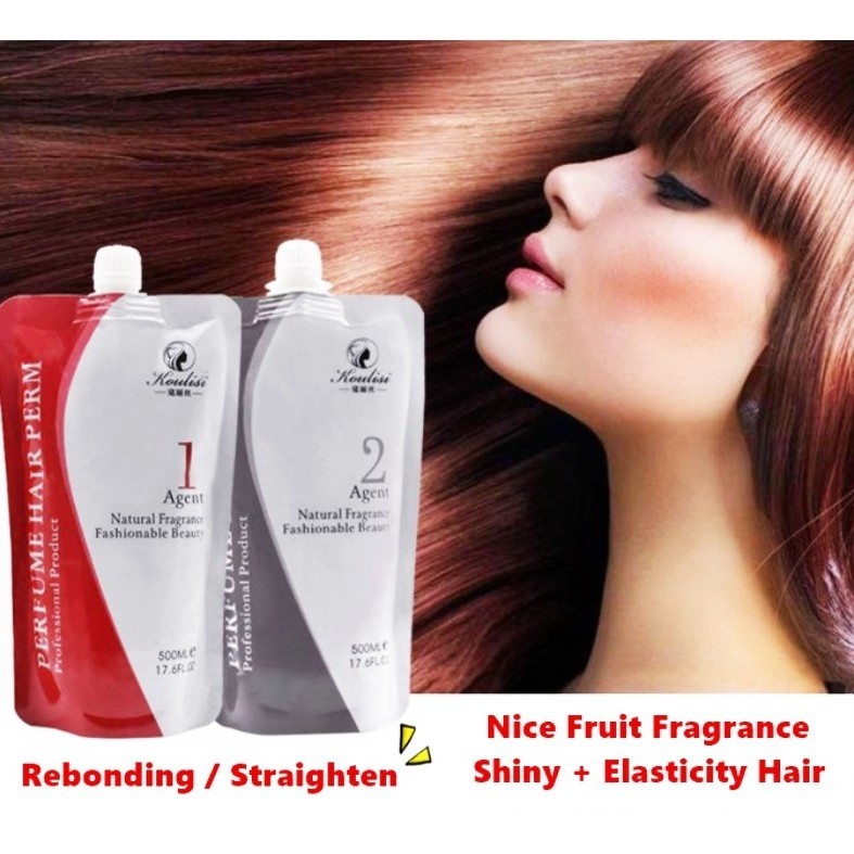 Hair Rebonding Cream Ubat Krim Lurus Rambut Straightener Salon Set ...