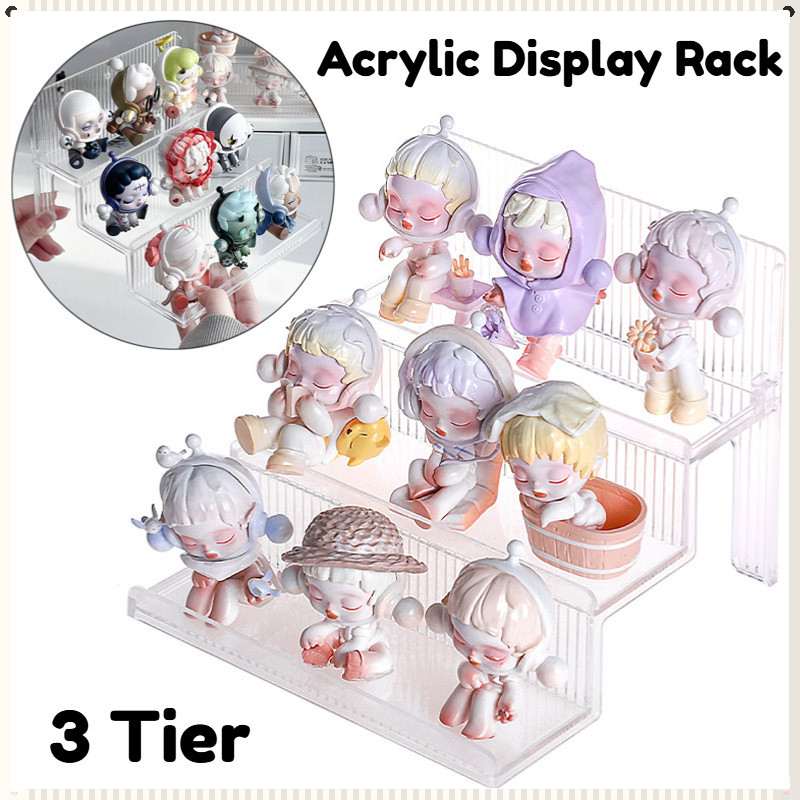 3 Tier Acrylic Display Rack Transparent Blind Box Display Stand ...