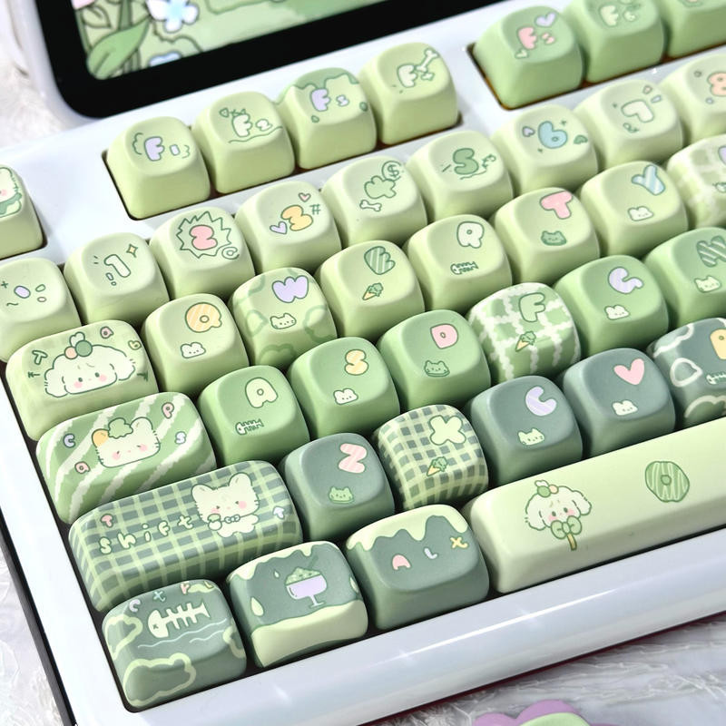 Matcha Buddies PBT Dye-Sub MOA Custom Keycap Set for Mechanical ...