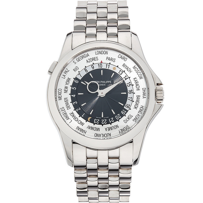 Patek & Philippe PP Watch Men's World Time 18K Platinum Automatic ...
