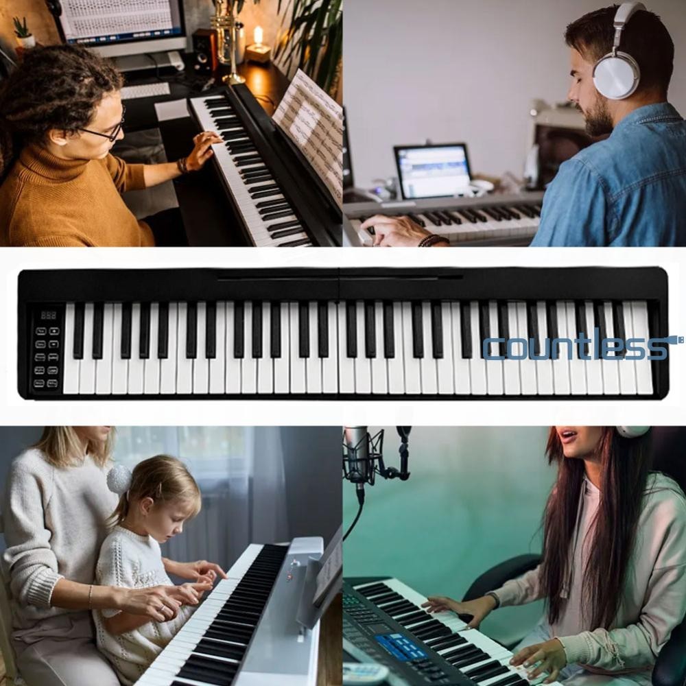 61 Key Foldable Electronic Piano Portable Digital Piano Music Keyboard ...