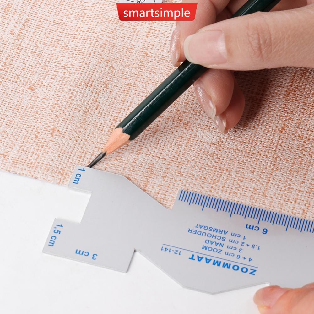 SMARTSIMPLE Precision Seam Measuring Gauge Fabric Marker Metal Quilting ...