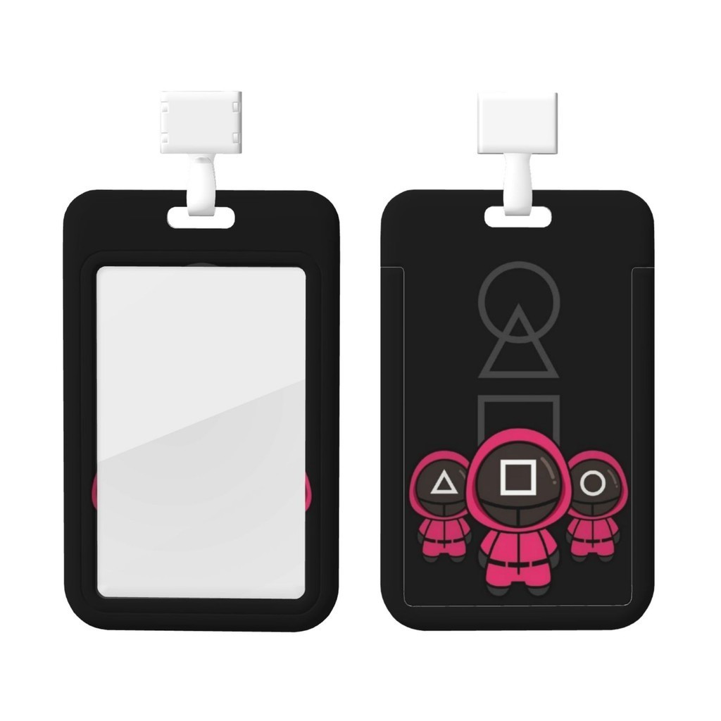 Squid Game ID Card Badge Holder Badge Lanyard Cartoon Anime Card Case ...