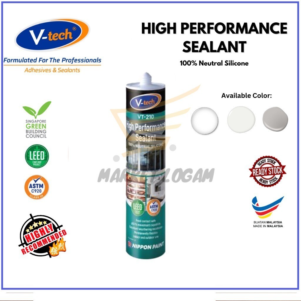 Vtech VT210 High Performance Silicone Sealant Weatherproof Sealant ...
