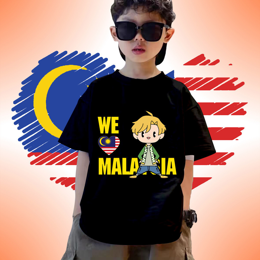 New Hari Merdeka Round Neck Premium Cotton 100% Baju-T WE LOVE Malaysia ...