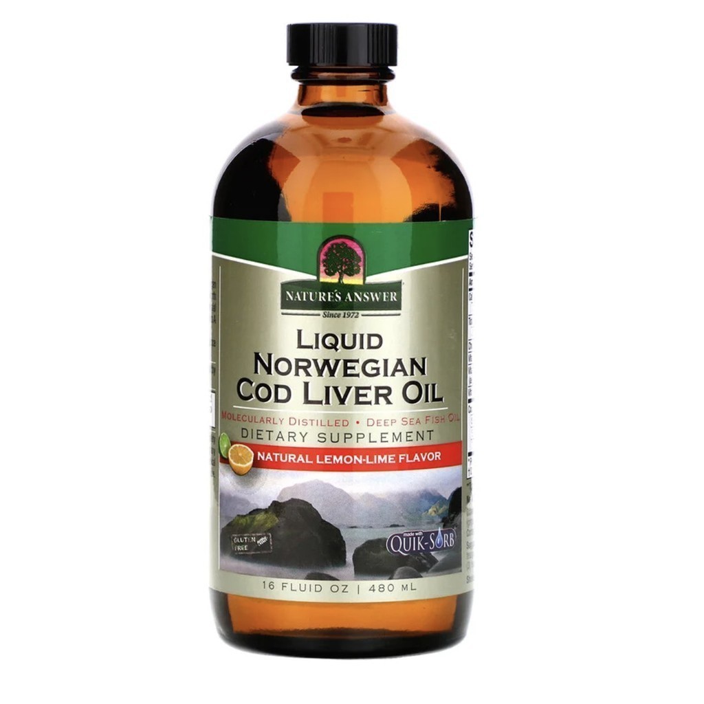 Nature's Answer, Liquid Norwegian Cod Liver Oil, Natural Lemon-Lime ...