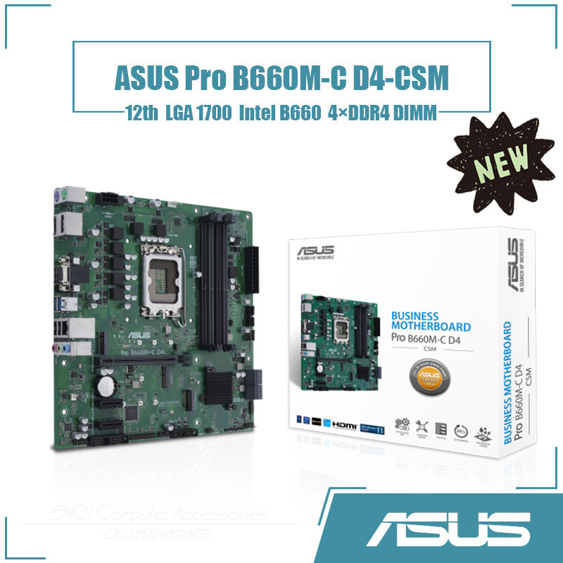 [NEW] ASUS Pro B660M-C D4-CSM Motherboard LGA 1700 4xDDR4 DIMM Intel ...