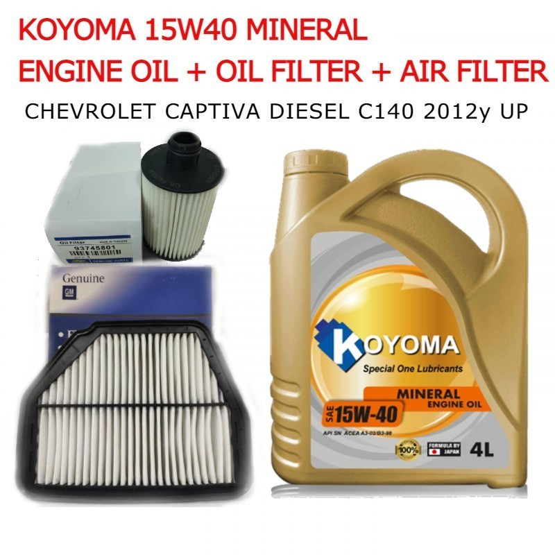 CHEVROLET CAPTIVA 2.0 DIESEL C140 2012year> + OIL FILTER + AIR FILTER ...