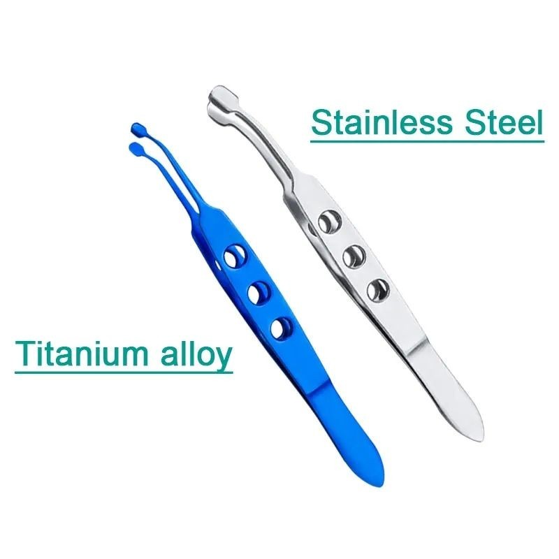 Titanium Alloy Stainless Steel Eyelid Massaging Forceps Cosmetic ...