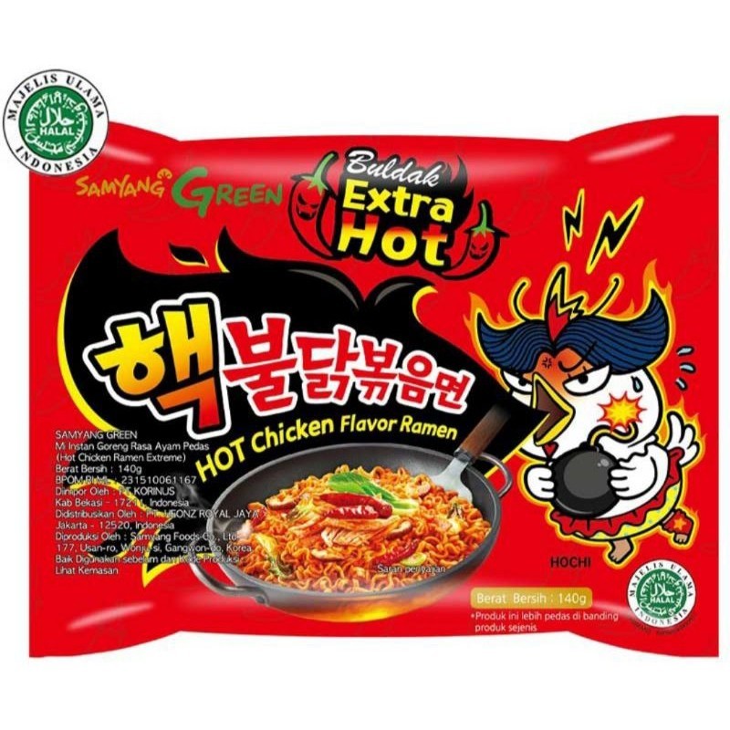 Samyang Buldak extra hot chicken flavor ramen 140 gr | Shopee Malaysia