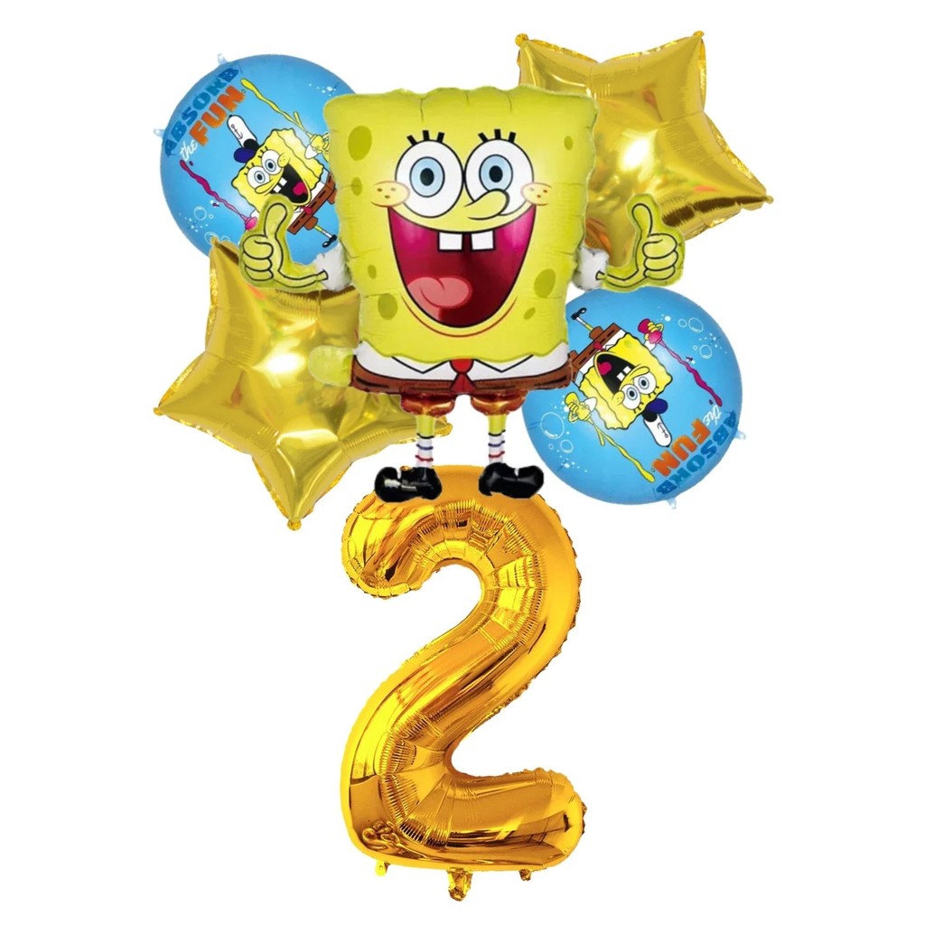 SpongeBob SquarePants themed cartoon character balloon set children's ...