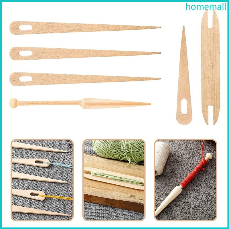 HO 7 Pcs Set Hand Weaving Loom Stick Set DIY Hand Tool Kit Crochet ...