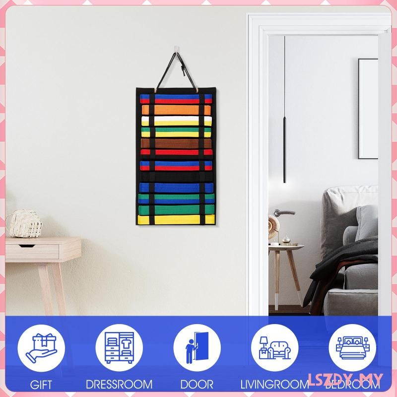 [lszdy] Martial Arts Belts Organizer Karate Belt Display Holder Rack ...