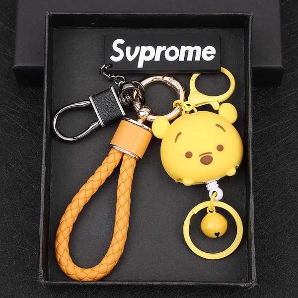 keychain anime cute keychain Rantai kunci teleskopik Disney, tali serut ...