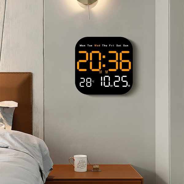 jam dinding besar jam dinding Jam digital skrin besar yang mudah, jam ...