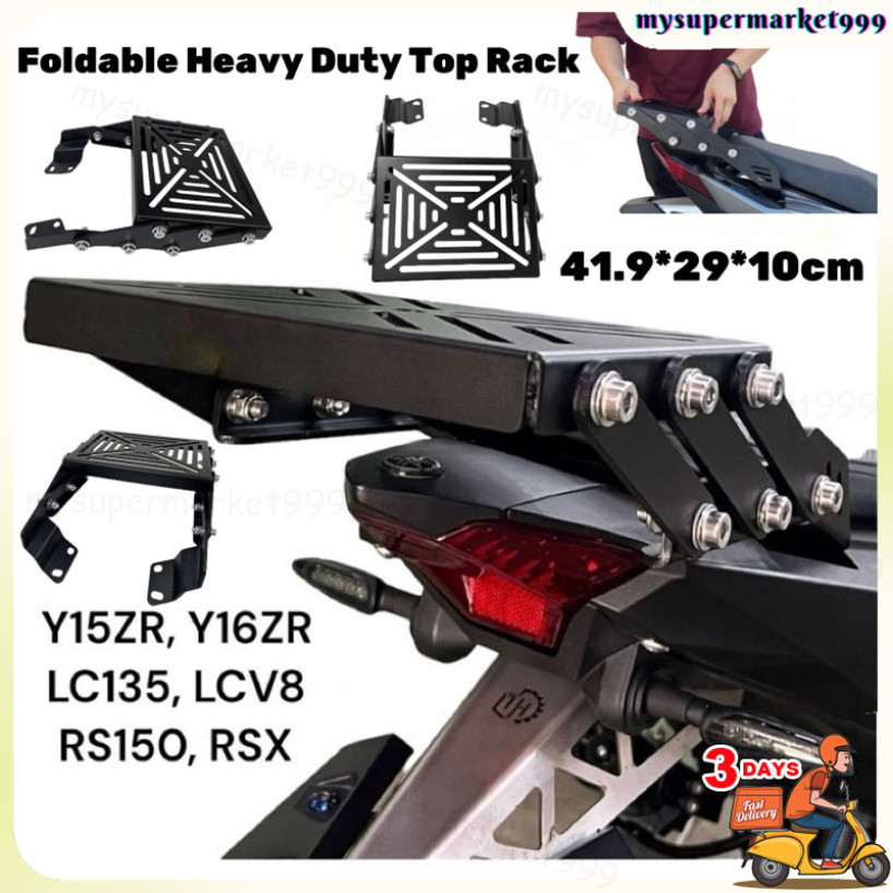 Foldable Heavy Duty Top Rack Adjustable Lipat Box Kotak Bracket Rear ...