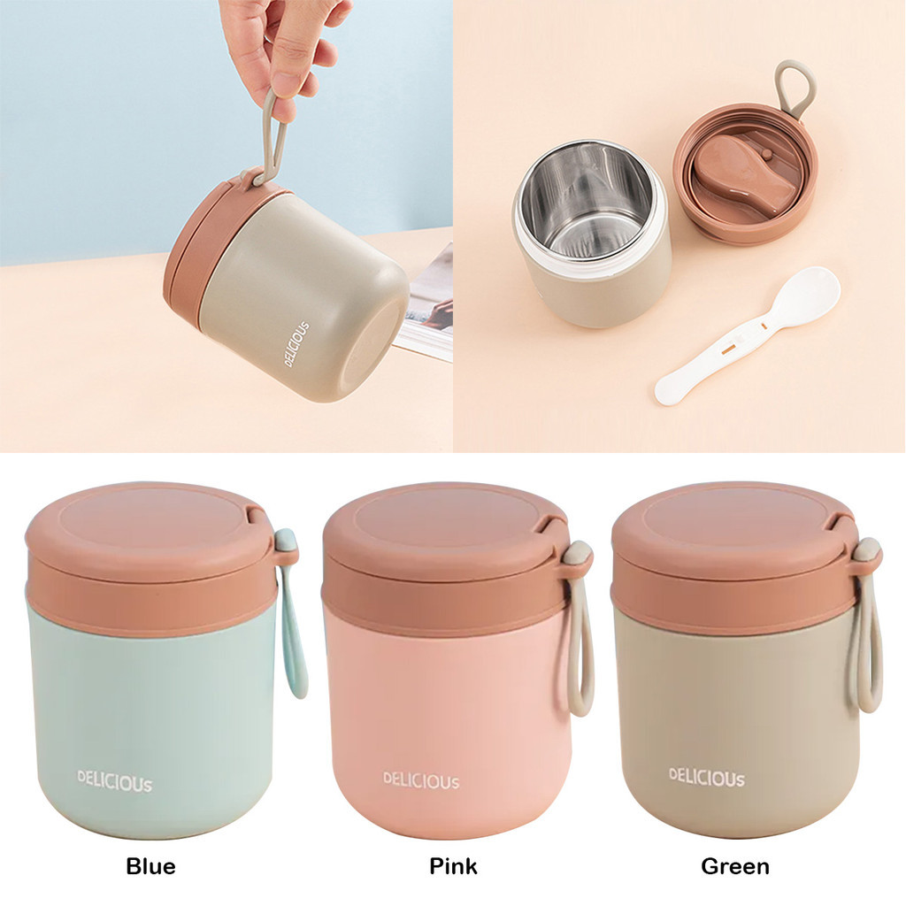 SKM 304 Stainless Steel Thermal Container Insulator Lunch Box (430ml) L297 | Shopee Malaysia