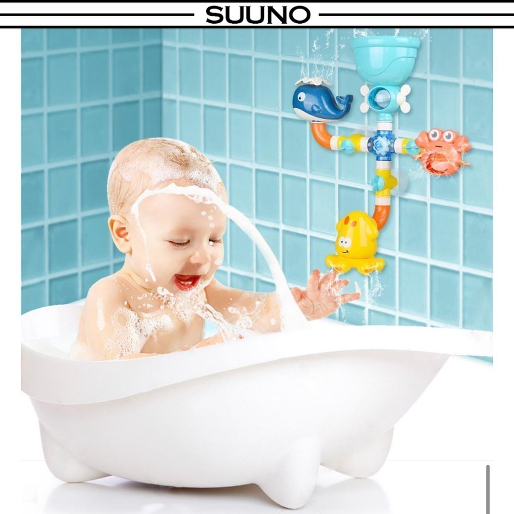 Baby Water Bath Pipes Toys Sprinkle Assembly Water Game Toys Kids ...