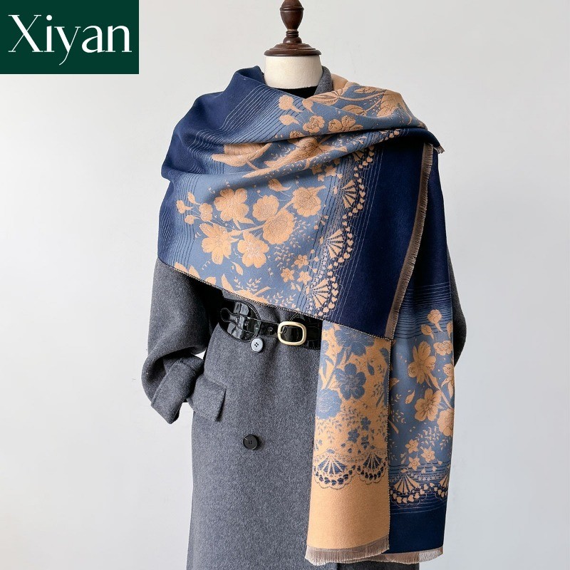 【ready stock】new fashion women cashmere-like shawl winter keep warm ...