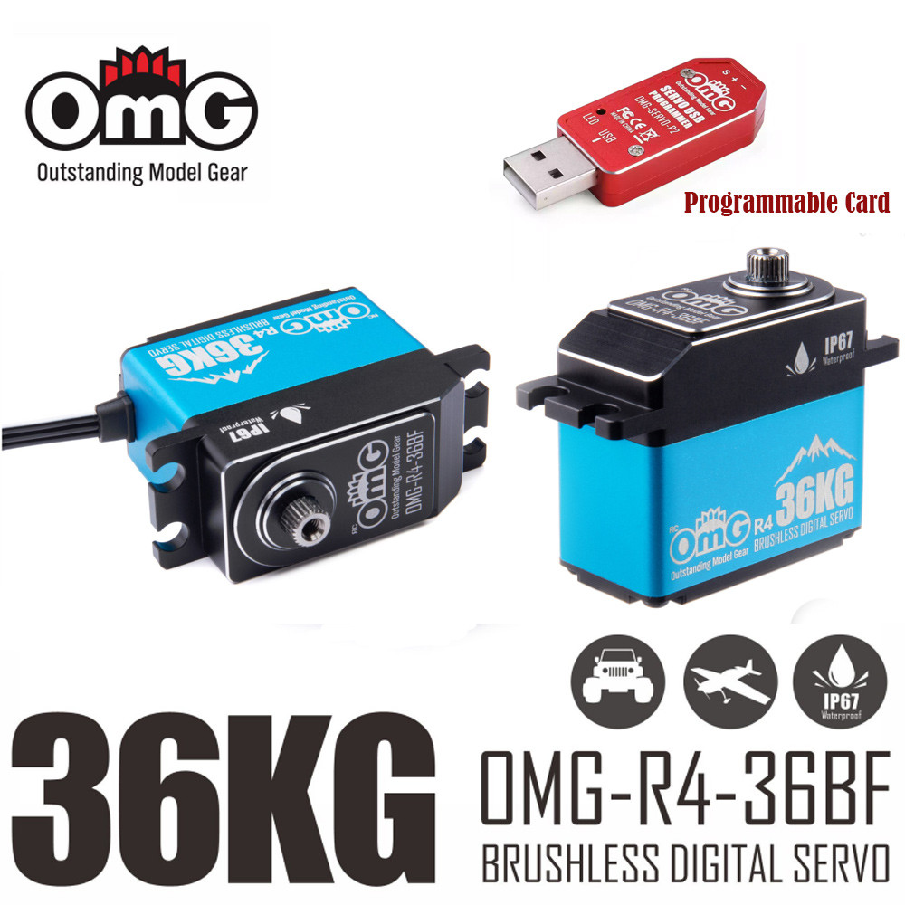 OMG-R4-36BF 36KG Programmable Burshless Digital Servo High Voltage for ...
