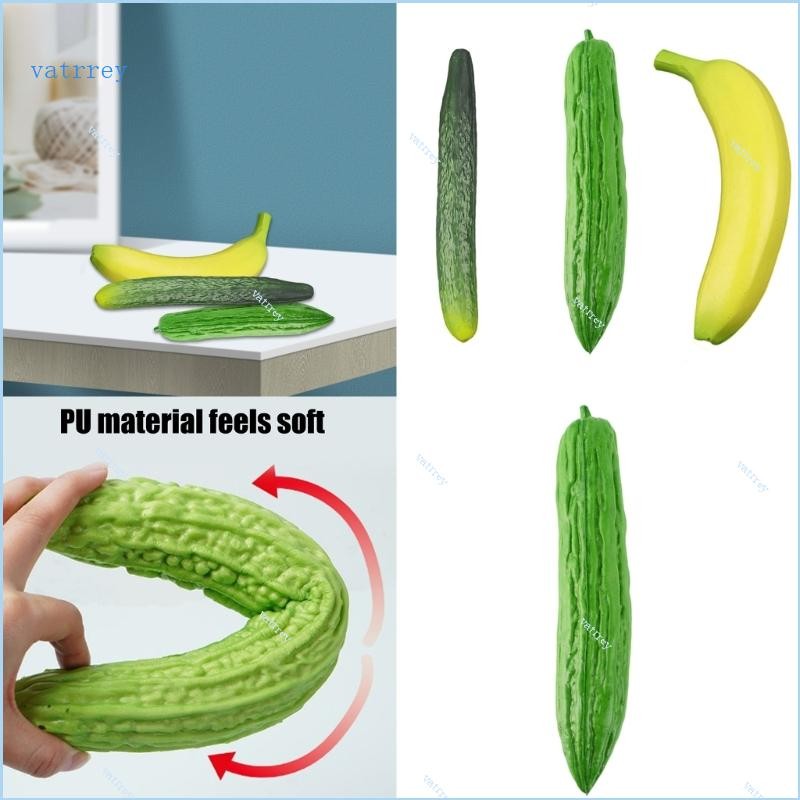 VA Artificial Banana Cucumber Bitter Gourd Fruit Vegetable Decoration ...