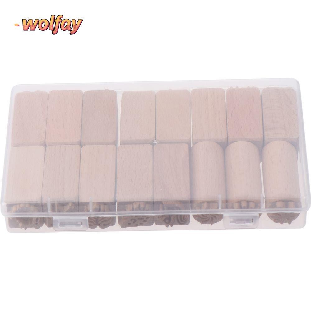WOLFAY Clay Pattern, Wooden Textured Clay Modeling, Hand Roller Wooden ...