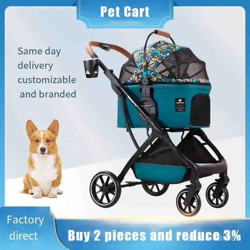 Lightweight Foldable and Separating Pet Carts, Small Outdoor Dog Carts ...