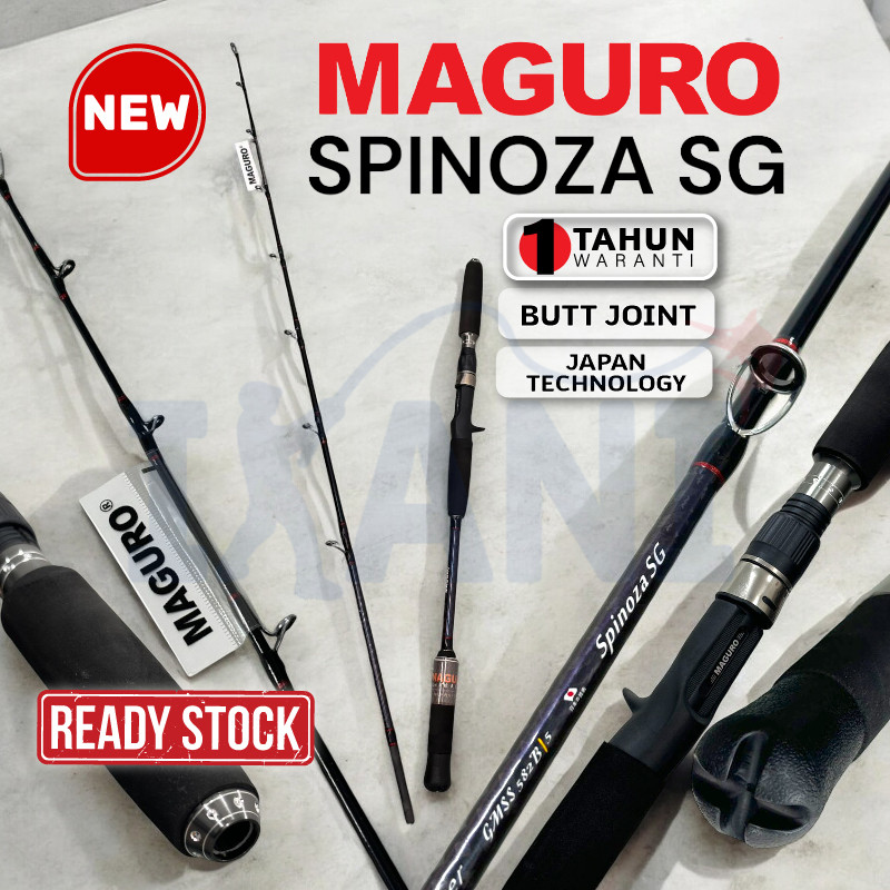 MAGURO SPINOZA SG GIANT MONSTER SOLID CARBON fishing rod joran pancing ...