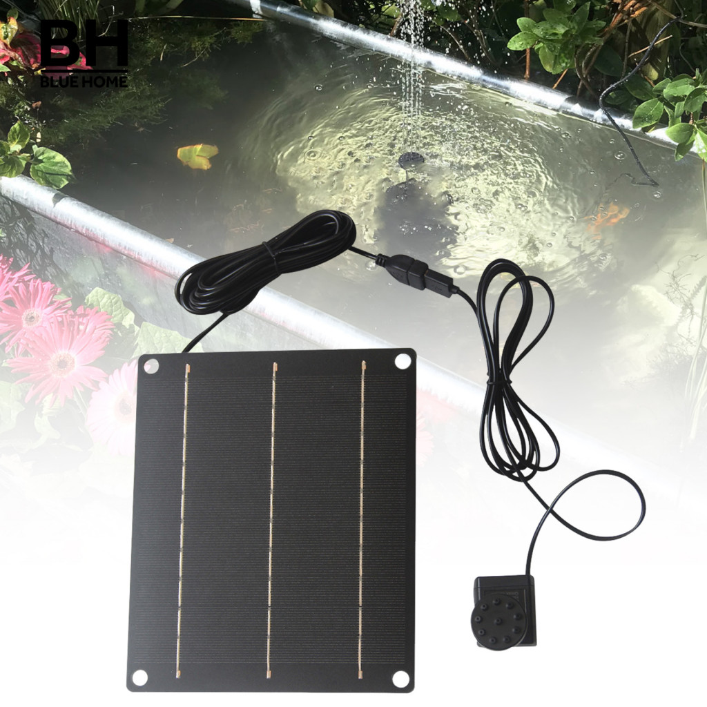 Solar-powered Waterfall Pump Solar Bird Bath Fountain Pump Easy Diy ...