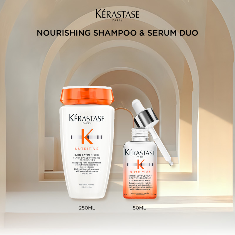 KERASTASE Nutritive Split Ends Care Nutritive Shampoo (250ml) + Split ...