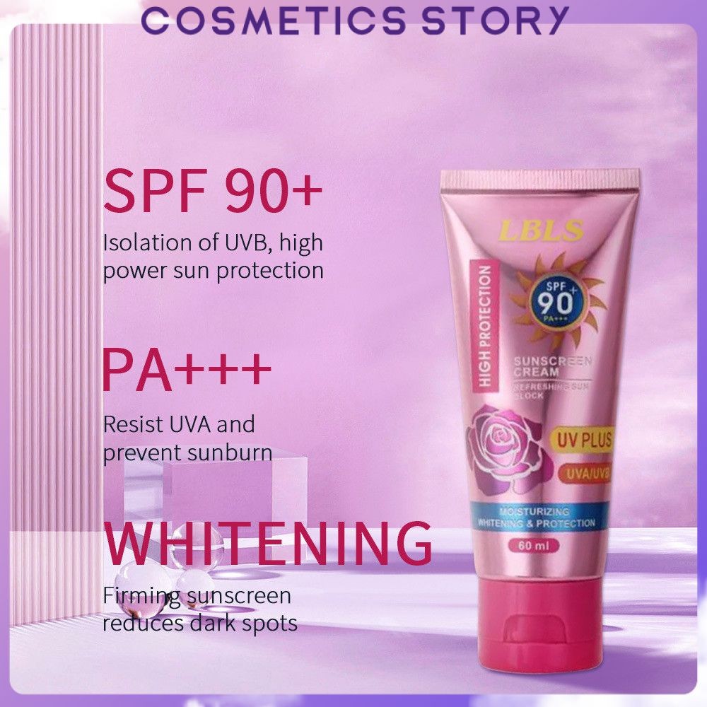 Lbls Rose Sunscreen Cream Spf 90+ High Protection Uv Plus 60ml Sunscreen Refreshing Sun Block ...