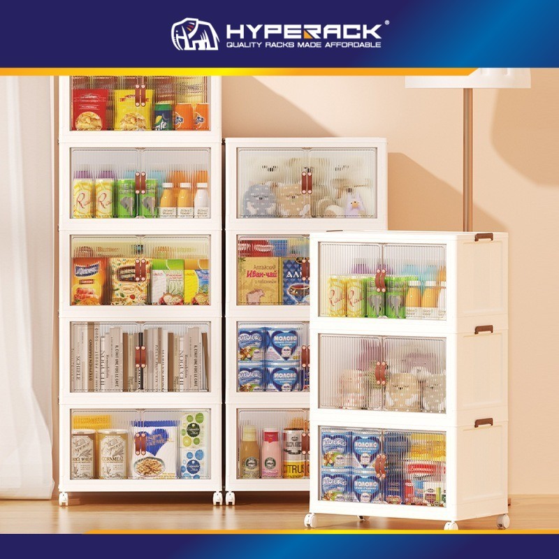 HYPERACK ™ Storage Cabinet Box Multipurpose Stackable Foldable With 2 ...