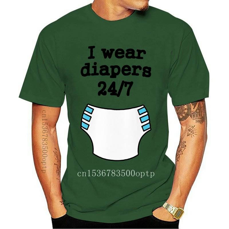 New I Wear Diapers 24 / 7 T Shirt Wear Diapers 24 7 Abdl Ab Dl Adult ...