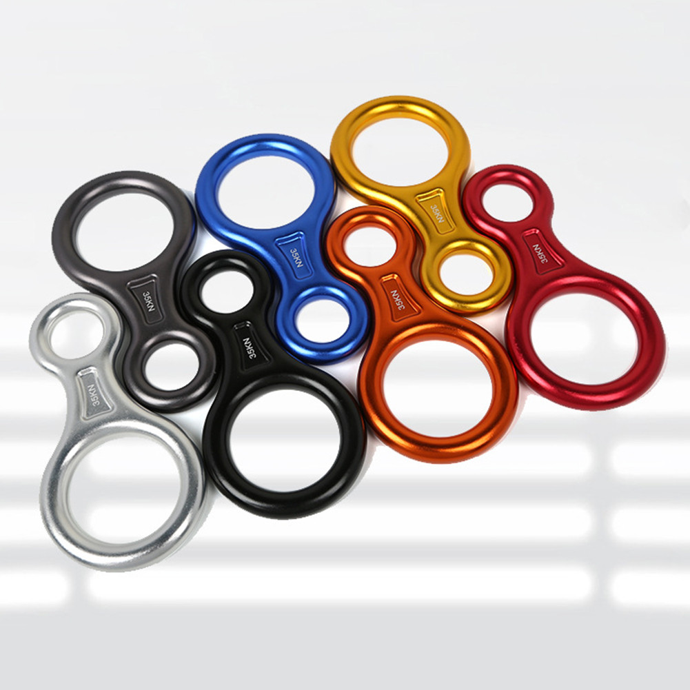 【NEW】Figure 8 Rock Climbing Descender Ring Outdoor Mountaineering ...