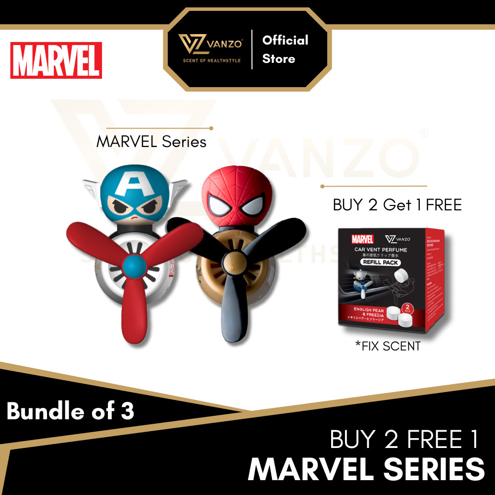 VANZO Marvel Car Vent Perfume Series [Buy 2 Free 1] | Shopee Malaysia