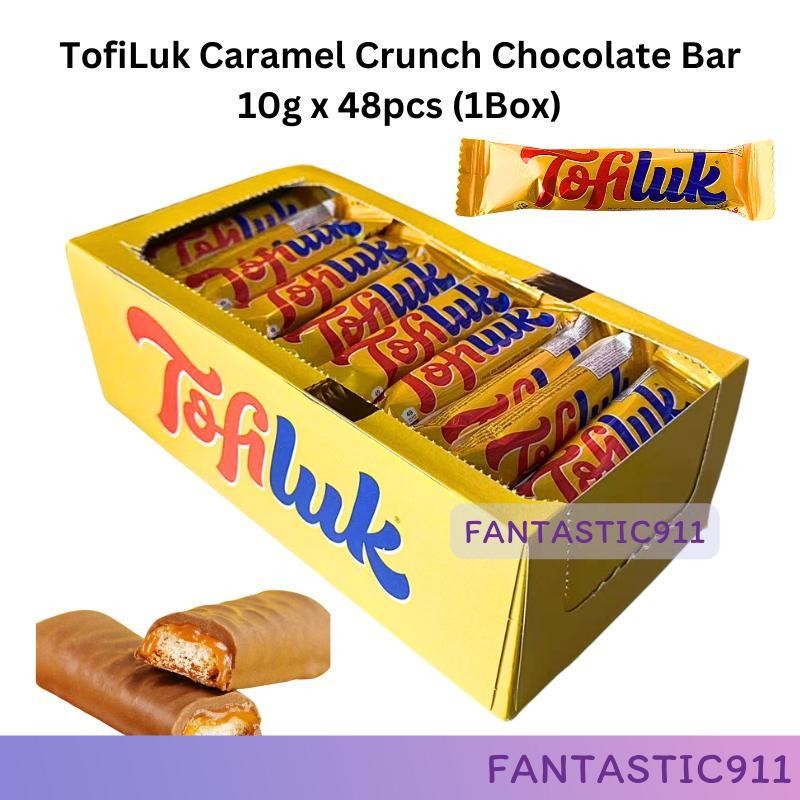 Tofiluk Caramel Crunch Chocolate bar 10g x 48pcs (1Box) Halal Jajan ...