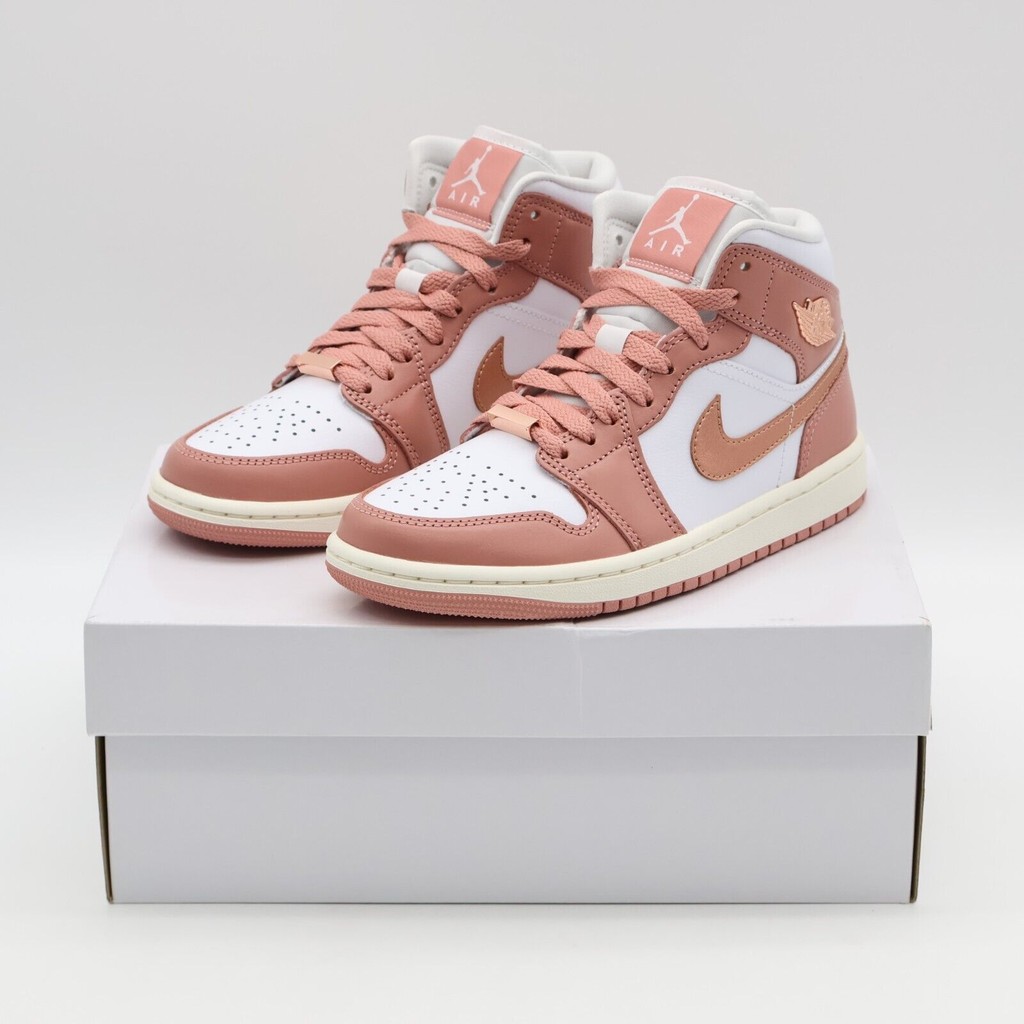 FB9892-670 Nike Air Jordan 1 Mid SE Red Stardust (Men's) | Shopee Malaysia