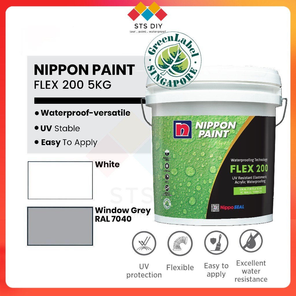 5KG NIPPON Paint FLEX 200 Arcylic Waterproofing | Shopee Malaysia