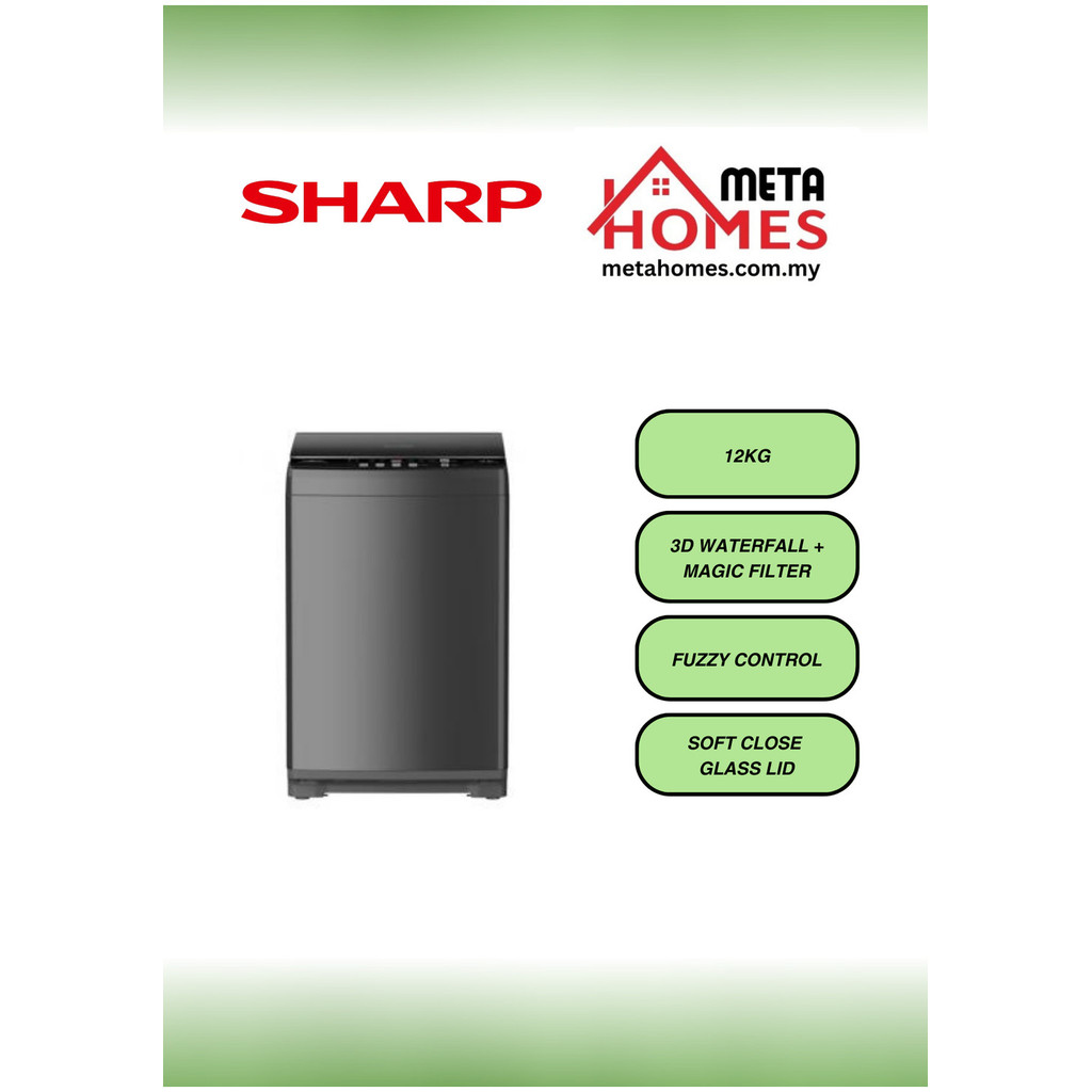 SHARP 12KG FULLY AUTO INVERTER WASHING MACHINE ESW12SM | Shopee Malaysia