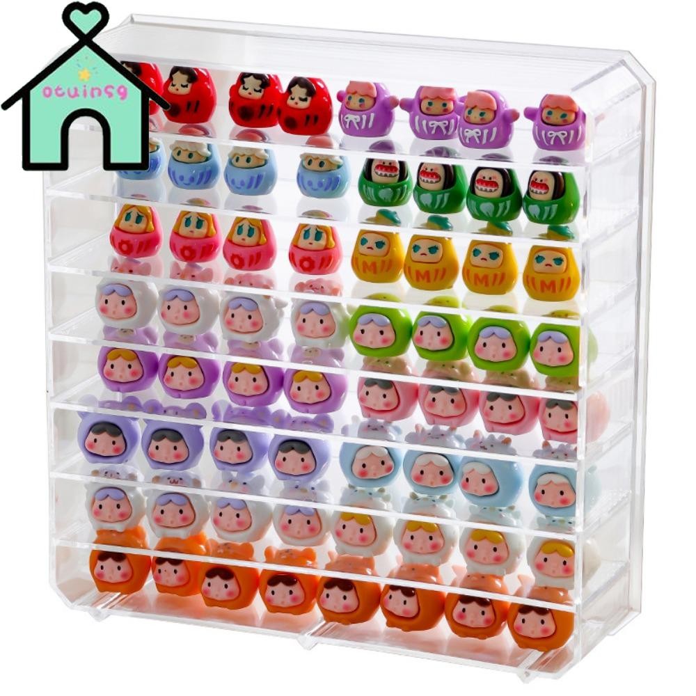OTUINSG Pop Mart Box Showcase, Removable Transparent Garage Kit Figures ...