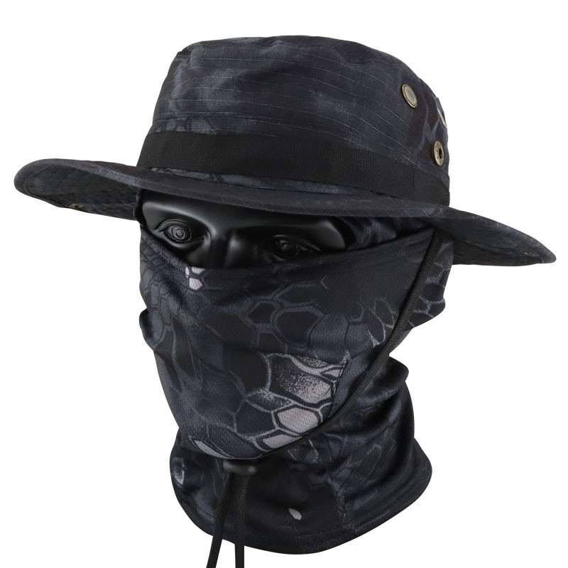 Summer Thin Camouflage Benny Hat Set Multifunctional Magic Headscarf ...