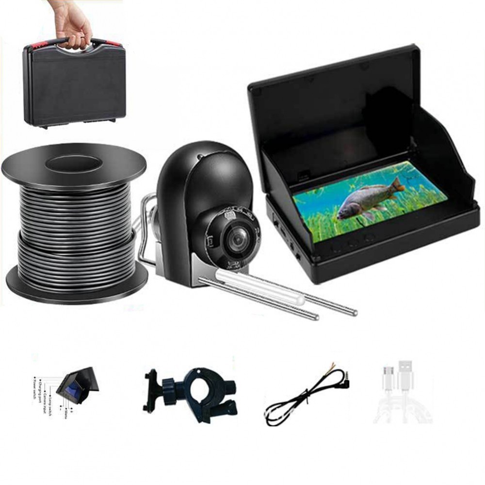 Portable Underwater Fishing Camera with 6000mAh Battery and 30 Meter ...