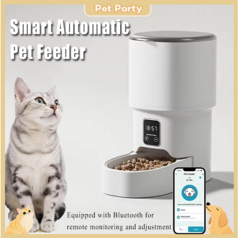 4L Smart Automatic Pet Feeder Equipped with Bluetooth, Remote ...