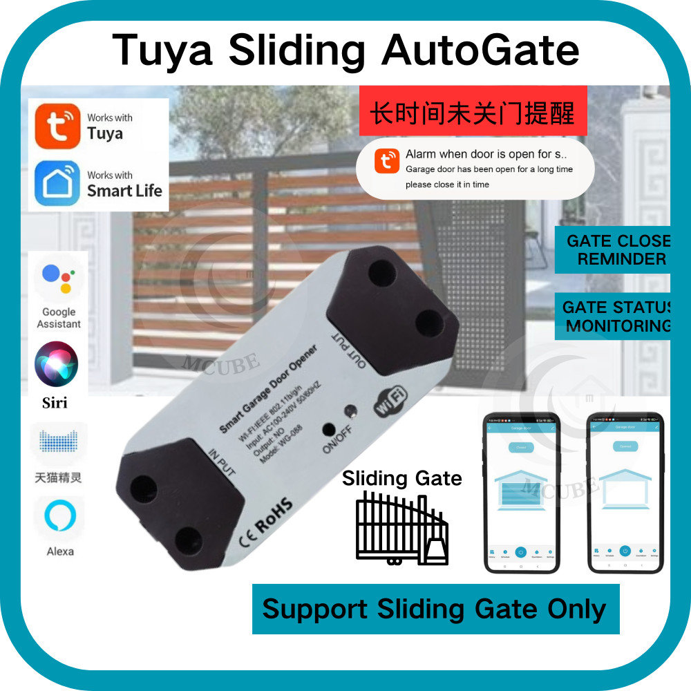 Tuya WiFi 1-Channel Autogate Smart Controller Status Monitor works with ...