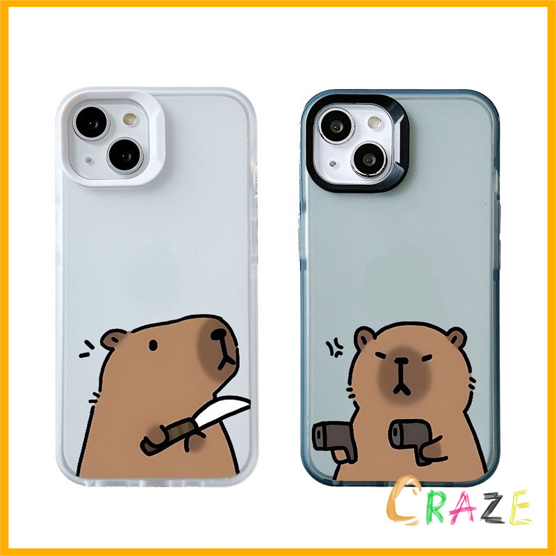 Funny Casing Capybara Pattern Clear Frosted Case for Iphone 16 15 14 12 ...