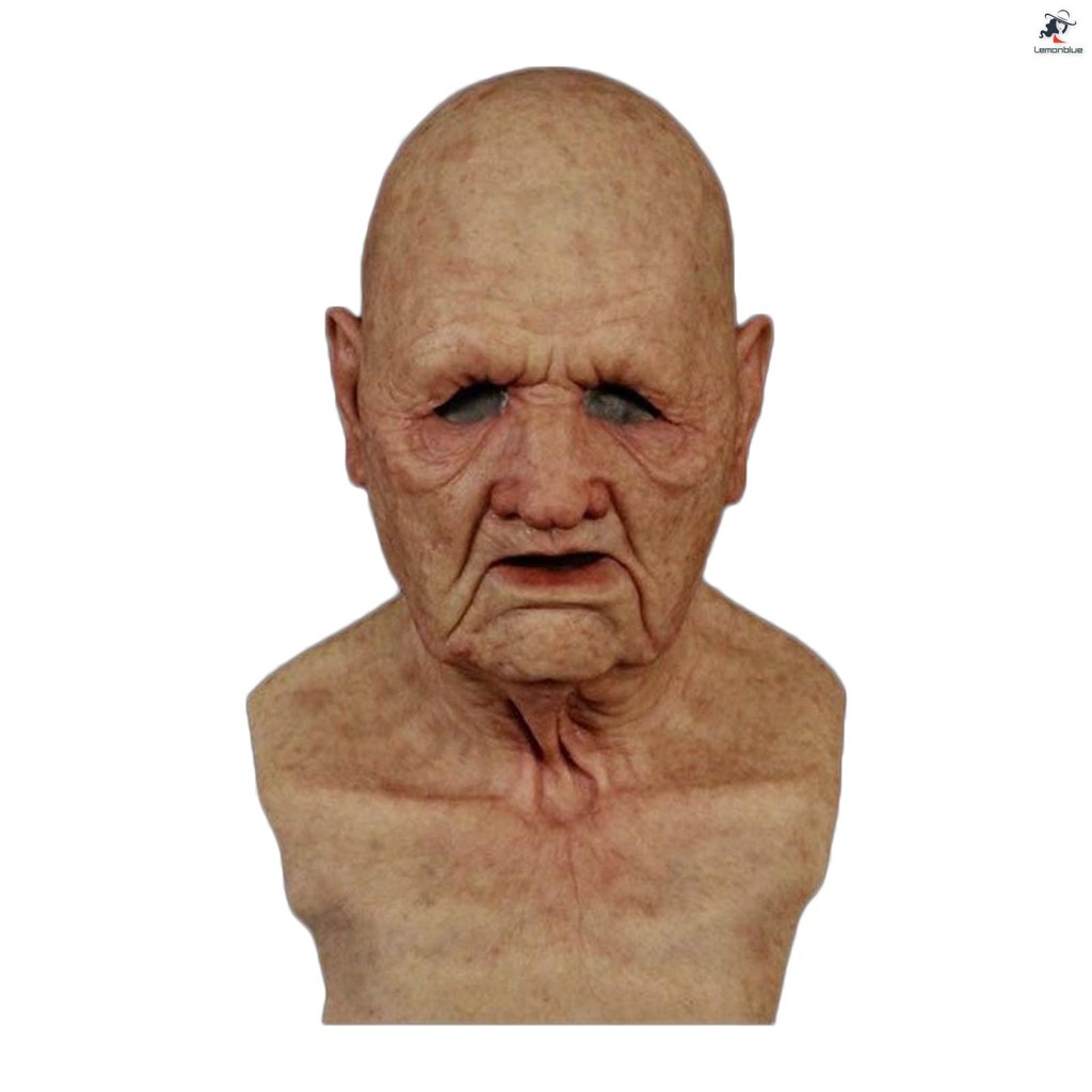 Old Men Halloween Silicone Headgear Masquerade Party Mask Horror Fun ...